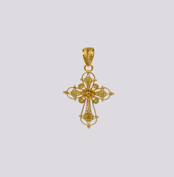 Medalha Cruz Filigrana Ouro – Cód. 7019168 – Angelo Costa